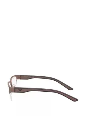 Emporio Armani Rectangle-frame Glasses - Brown