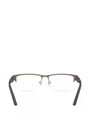 Emporio Armani Rectangle-frame Glasses - Brown