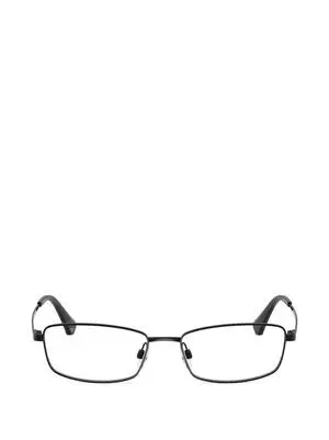 Emporio Armani Rectangle-frame Titanium Eyeglasses - Black