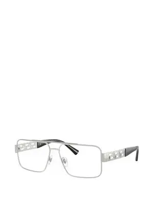 Versace Rectangle Eyeglasses - Silver
