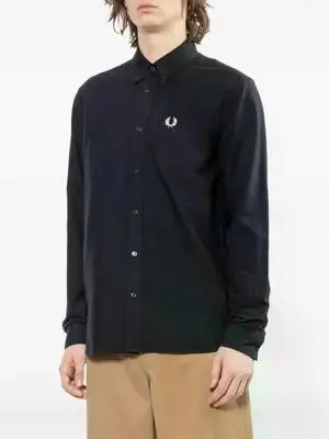 Fred Perry Logo-embroidered Pocket Shirt - Blue