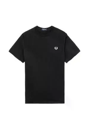 Fred Perry Logo-embroidered T-shirt - Black