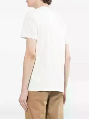Fred Perry Logo-embroidered Crew Neck T-shirt - Neutrals
