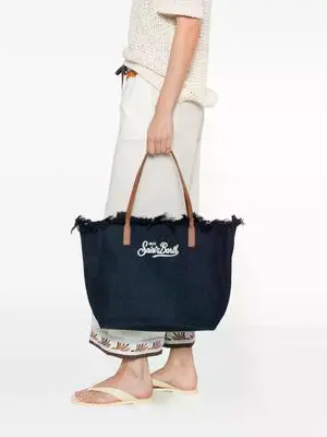 MC2 SAINT BARTH Logo-embroidered Tote Bag - Blue