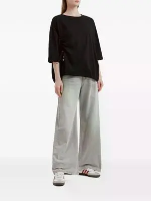 Izzue Gathered T-shirt - Black