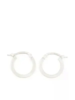 MAISON MARGIELA Logo-engraved Hoop Earrings