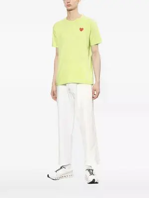 Play Comme Des Garcon Heart-patch T-shirt - Green