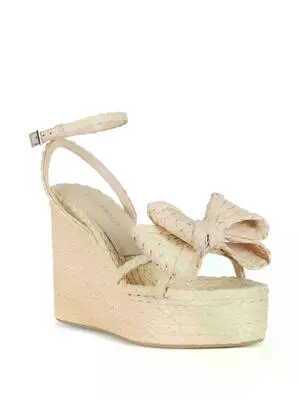 Mach & Mach Le Cadeau Raffia Espadrilles - Neutrals