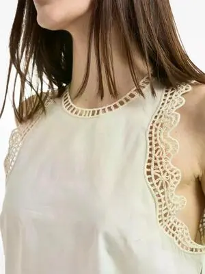 FORTE_FORTE Crochet-trim Sleeveless Top