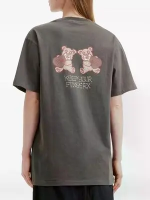 FINGERCROXX Crew-neck T-shirt - Grey