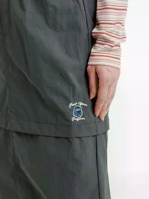 FINGERCROXX Elasticated Midi Skirt With Logo Patch