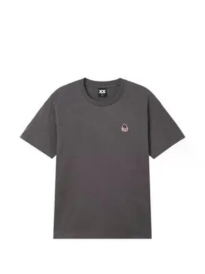 FINGERCROXX Logo-embroidered T-shirt - Grey