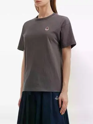 FINGERCROXX Logo-embroidered T-shirt - Grey