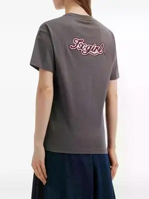 FINGERCROXX Logo-embroidered T-shirt - Grey