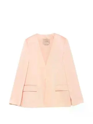 TWINSET Satin V-neck Cape Blazer