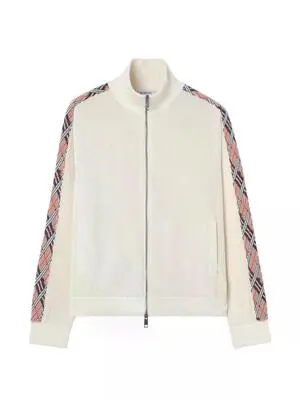 Burberry Check Trim Cotton Track Jacket