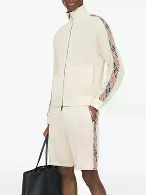 Burberry Check Trim Cotton Track Jacket