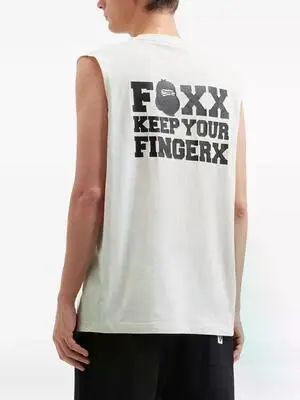 FINGERCROXX Logo-print Tank Top - Neutrals