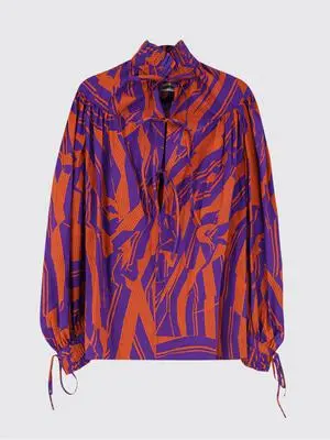 Dries Van Noten Printed Cotton Blouse - Orange