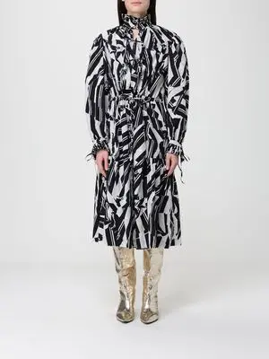 Dries Van Noten Cotton Poplin Printed Midi Shirt Dress