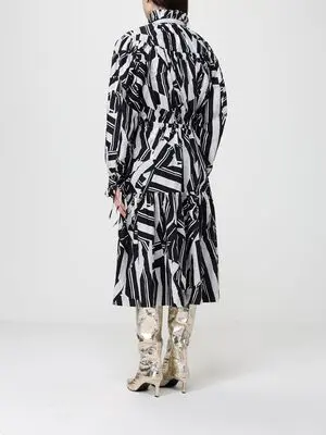 Dries Van Noten Cotton Poplin Printed Midi Shirt Dress