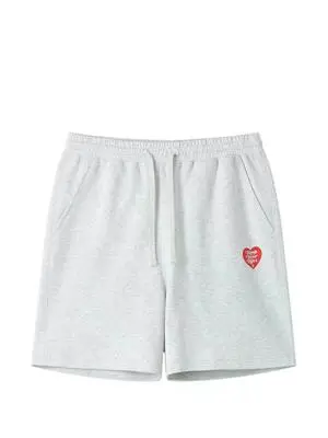 FINGERCROXX Heart-motif Track Shorts - Grey