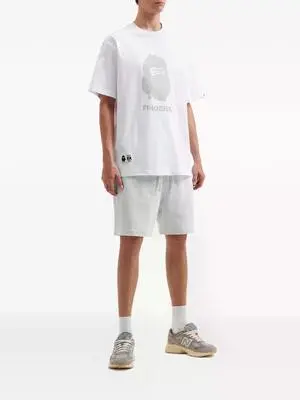 FINGERCROXX Heart-motif Track Shorts - Grey