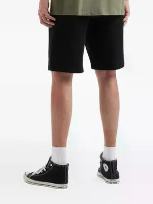 FINGERCROXX Logo Patch Drawstring Shorts - Black