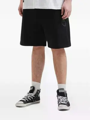 FINGERCROXX Logo-patch Track Shorts - Black