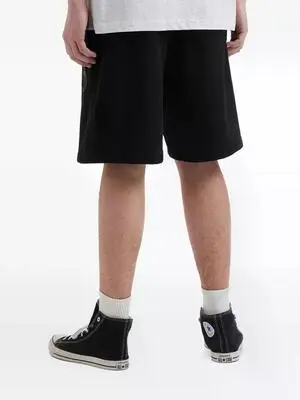 FINGERCROXX Logo-patch Track Shorts - Black