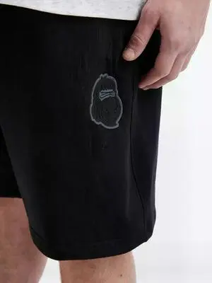 FINGERCROXX Logo-patch Track Shorts - Black