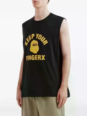 FINGERCROXX Graphic Print Tank Top - Black