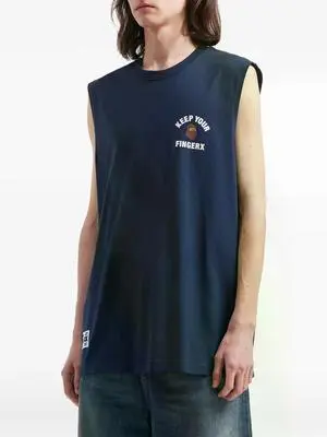 FINGERCROXX Sleeveless Tank Top - Blue