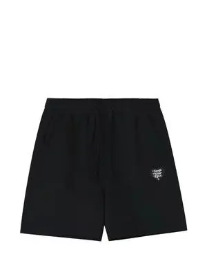 FINGERCROXX Logo Patch Drawstring Shorts - Black