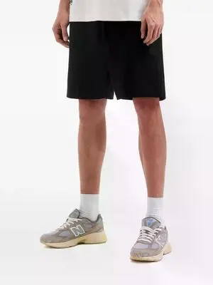 FINGERCROXX Logo Patch Drawstring Shorts - Black
