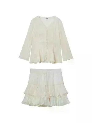 B+AB Skirt Set With Ruffle Detailing