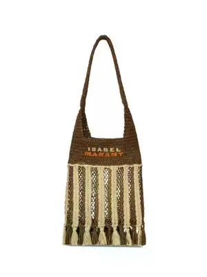 Isabel Marant Étoile Praia Raffia Shoulder Bag - Brown