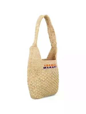 Isabel Marant Étoile Praia Small Logo-embroidered Tote Bag - Neutrals