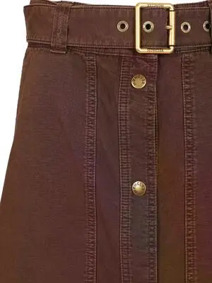 Moncler Midi Buttoned Skirt - Brown
