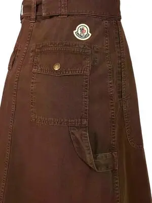 Moncler Midi Buttoned Skirt - Brown