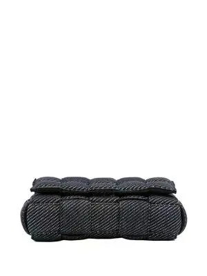 Bottega Veneta Denim Intrecciato Cassette Padded Crossbody Bag - Blue