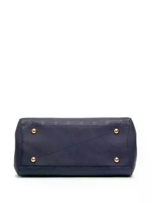 LOUIS VUITTON 2015 Monogram Empreinte Montaigne Gm Satchel - Blue