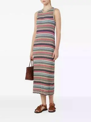 Max Mara Striped Midi Dress - Pink