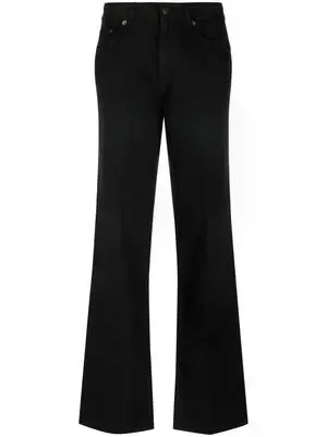 THE ROW Carlton Straight-leg Trousers - Black