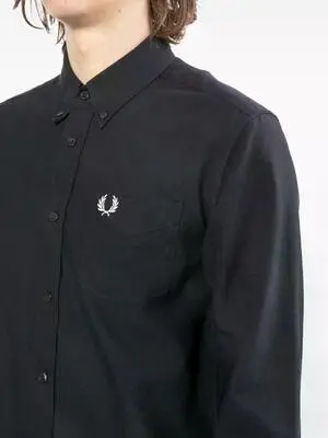 Fred Perry Logo-embroidered Pocket Shirt - Blue