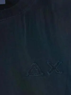 SUN 68 Logo-embroidered T-shirt - Blue
