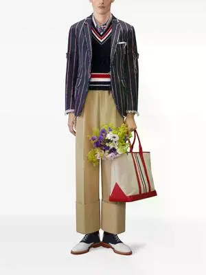 Thom Browne Madras Striped Shirt - White