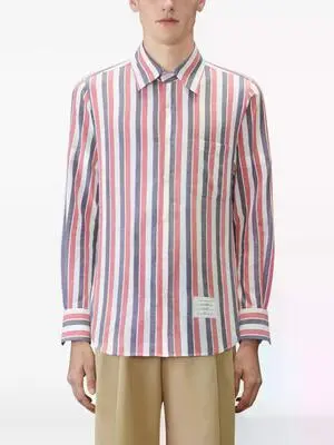Thom Browne Madras Striped Shirt - White