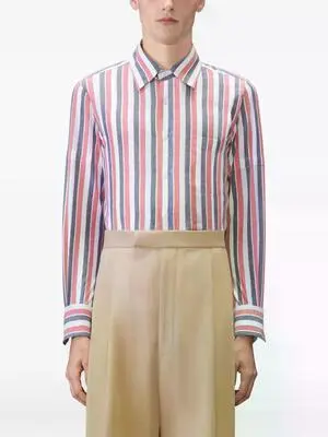 Thom Browne Madras Striped Shirt - White