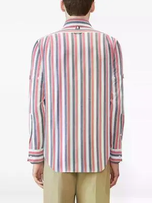 Thom Browne Madras Striped Shirt - White